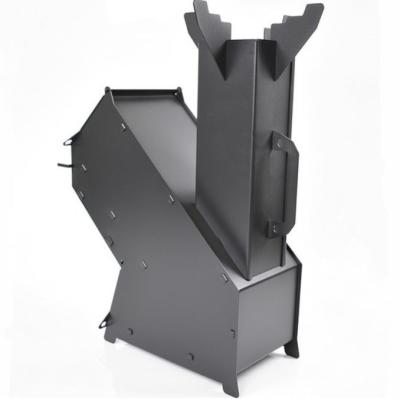 China Custom Flat Pack Stainless Steel Wood Burning Camping Stove 80-120 Characters for sale