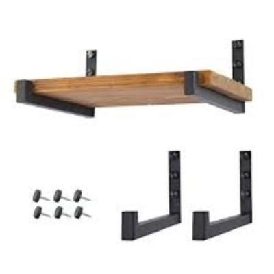 China Customized Steel Wall Mounted Shelf Bracket Heavy Duty Load Capacity 100kg for sale