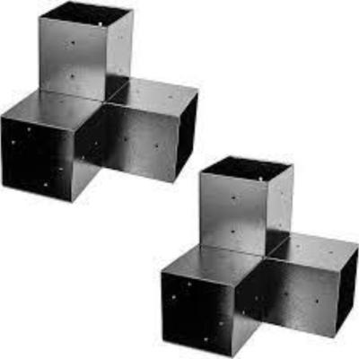 China Customized Steel Pergola Brackets Kit with Zinc Plated Finish for Outdoor Construction for sale