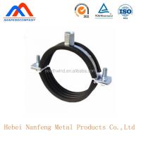 China Heavy Duty Rubber Coated Pipe Clamps Stainless Steel 12.7mm Band Width ISO CE for sale