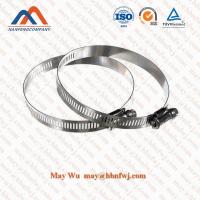 China Custom Stainless Steel Hose Clamps 1.5mm Thickness Sizes 8 to 20 Inch for Furniture Construction for sale