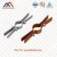 China Stainless Steel Metal Pole Clamps with Thumb Screw 1.5mm Thickness 8-20 inch for sale