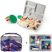 China Custom Stainless Steel Lunch Box 5 Compartments Heavy Duty Powder Coated 304 Grade for sale