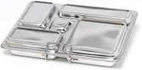 China Custom Stainless Steel Lunch Box 5 Compartments Heavy Duty Powder Coated 304 Grade for sale
