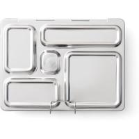 China Custom Stainless Steel Lunch Box 5 Compartments Heavy Duty Powder Coated 304 Grade for sale