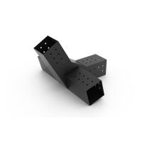 China Custom Heavy Duty Black Metal Aluminum Pergola Corner Angle Bracket 90 Degree for sale