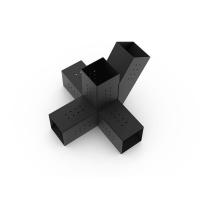 China Custom Heavy Duty Black Metal Aluminum Pergola Corner Angle Bracket 90 Degree for sale