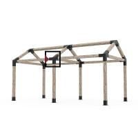 China Custom Heavy Duty Black Metal Aluminum Pergola Corner Angle Bracket 90 Degree for sale