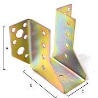 China Custom Galvanized Steel Joist Hangers Stamping Parts 1-15mm Thickness ISO9001 for sale