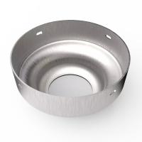 China Aluminum Deep Drawn Fabrication Sheet Metal Stamping Dacromet Coated Metal Lids 0.1mm Tolerance for sale