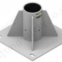China Custom Steel Stainless Steel Floor Mount Base Plate Stamping Parts Q235 CNC Laser Cutting for sale