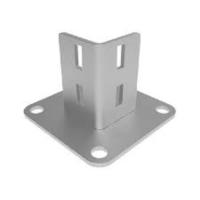 China Floor Mount Base Plate Custom Metal Stamping Parts Q235 Steel Laser Cutting CNC Bending for sale