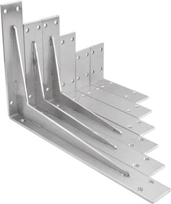 China Custom L-Shaped Stainless Steel Bracket 0.1-8mm Thickness Heavy Duty Shelving Bracket for sale