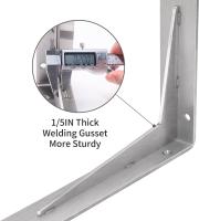 China Custom L-Shaped Stainless Steel Bracket 0.1-8mm Thickness Heavy Duty Shelving Bracket for sale