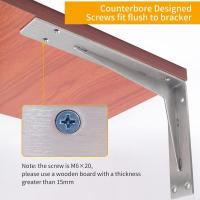 China Custom L-Shaped Stainless Steel Bracket 0.1-8mm Thickness Heavy Duty Shelving Bracket for sale