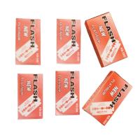 China Stainless Steel Double Edge Razor Blade 2.2x4.4cm Platinum Coated 100 Pack for sale