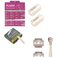 China Stainless Steel Double Edge Razor Blade 2.2x4.4cm Platinum Coated 100 Pack for sale