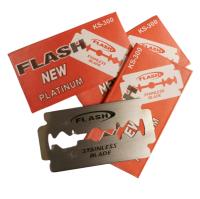 China Stainless Steel Double Edge Razor Blade 2.2x4.4cm Platinum Coated 100 Pack for sale