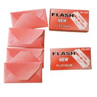 China Double Edge Safety Razor Blade Stainless Steel 2.2x4.4cm Platinum Coated 100 Pack for sale