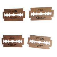 China Imported Sweden Stainless Steel Double Edge Safety Razor Blade 2.2x4.4cm Platinum Coated for sale