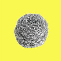 China Stainless Steel Wire Scourer AISI 410 Kitchen Cleaning Scrubber 15g Silver for sale