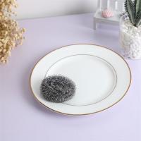 China Stainless Steel Scourer Kitchen Wire Washing Balls Scrubbing Sponges 15g 410 for sale