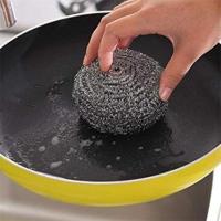 China AISI410 430 Stainless Steel Wire Wool Scourer 15g Kitchen Cleaning Scrubber Sponge for sale