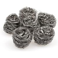 China Stainless Steel Spiral Scrubber 15g 410 Wire Scourer Pad for Pot Cleaning Kitchen Tool for sale