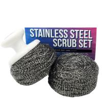 China Stainless Steel Scrubber Scourer Ball 15g Kitchen Cleaning Pot Scourer SS410 for sale