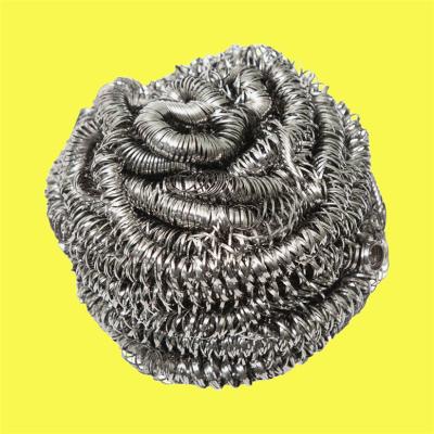 China Stainless Steel Scourer 410 Kitchen Cleaning Scrubber 15g Pot Scourer Wire Ball for sale