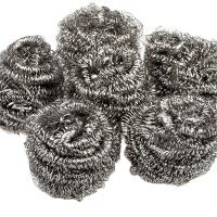 China Stainless Steel Wire Mesh Sponge Scrubber 15g Heavy Duty Non-Scratch Kitchen Cleaning Scourer for sale