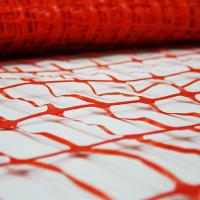 China Orange HDPE Plastic Safety Barrier Mesh Fence 1m x 50m UV Stabilized for sale
