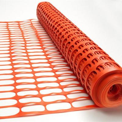 China Orange HDPE Safety Warning Net Barrier Mesh Fence 1x50m Roll 80gsm UV Stabilized for sale