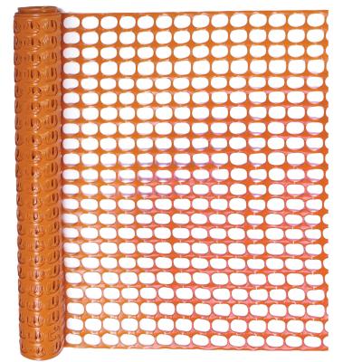 China Orange HDPE Plastic Safety Net 1x50m Roll UV Stabilized Warning Barrier Mesh for Construction Snow Fence for sale