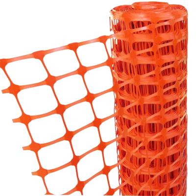 China HDPE Orange Plastic Safety Barrier Fence 1m x 50m UV Stabilized Temporary Construction Fencing for sale