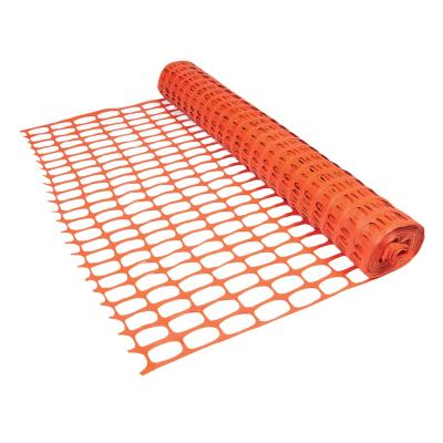 China HDPE Orange Safety Barrier Fence 1m x 50m UV Stabilized Snow Fencing for sale