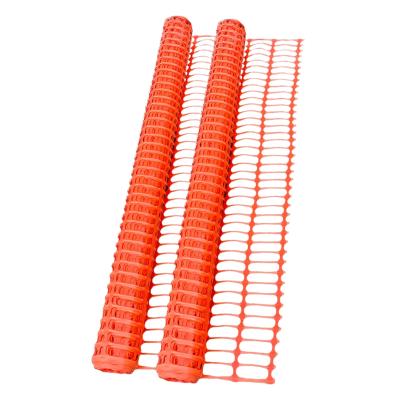 China HDPE Orange Snow Fence Barrier Mesh Net 1x50m Roll UV Stabilized Safety Fencing for sale