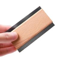 China Natural Beech Wood Cashmere Sweater Comb 75x45mm Fuzz Remover for Fabric Pilling for sale