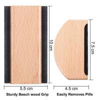 China Natural Beech Wood Cashmere Sweater Comb 75x45mm Fuzz Remover for Fabric Pilling for sale