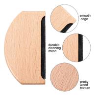 China Natural Wood Cashmere Comb for Sweater Pilling Removal 75x45mm for sale