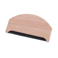 China Eco Friendly Wooden Cashmere Comb 75x45mm Portable Wool Pilling Remover for Sweaters for sale