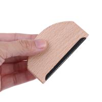 China Eco Friendly Wooden Cashmere Comb 75x45mm Portable Wool Pilling Remover for Sweaters for sale