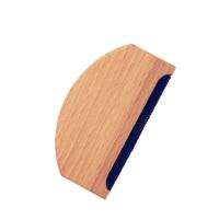 China Natural Beech Wood Sweater Comb Fabric Fuzz Remover 75x45mm Cashmere Wool Comb for sale