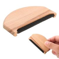China Wholesale Custom Logo Eco Friendly Wooden Cashmere Comb 75x45mm Portable Wool Pilling Sweater Comb for sale