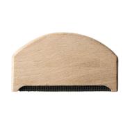 China Wholesale Custom Logo Eco Friendly Wooden Cashmere Comb 75x45mm Portable Wool Pilling Sweater Comb for sale