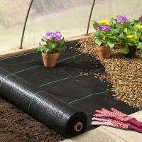 China Woven Polypropylene Anti Weed Mat 90gsm UV Treated Ground Cover Fabric 0.5m-5m Width for sale