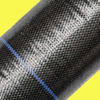 China Black Spunbond Non Woven Ground Cover Weed Barrier Fabric 90gsm UV Resistant 1.6m Wide for sale