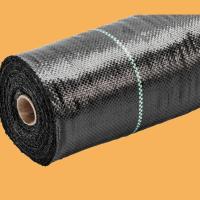 China Black Spunbond Non Woven Ground Cover Weed Barrier Fabric 90gsm UV Resistant 1.6m Wide for sale