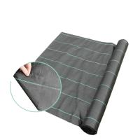 China Heavy Duty PP Woven Weed Barrier Landscape Fabric 90gsm 3-5 Year UV Resistant Ground Cover for sale