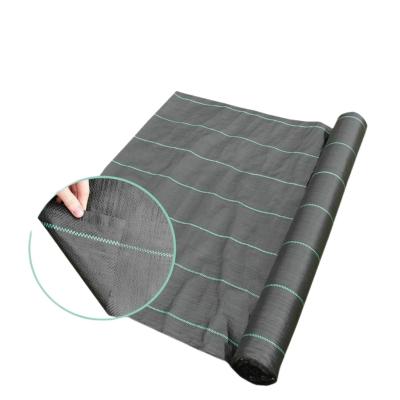 China Heavy Duty PP Woven Weed Barrier Landscape Fabric 90gsm 3-5 Year UV Resistant Ground Cover for sale